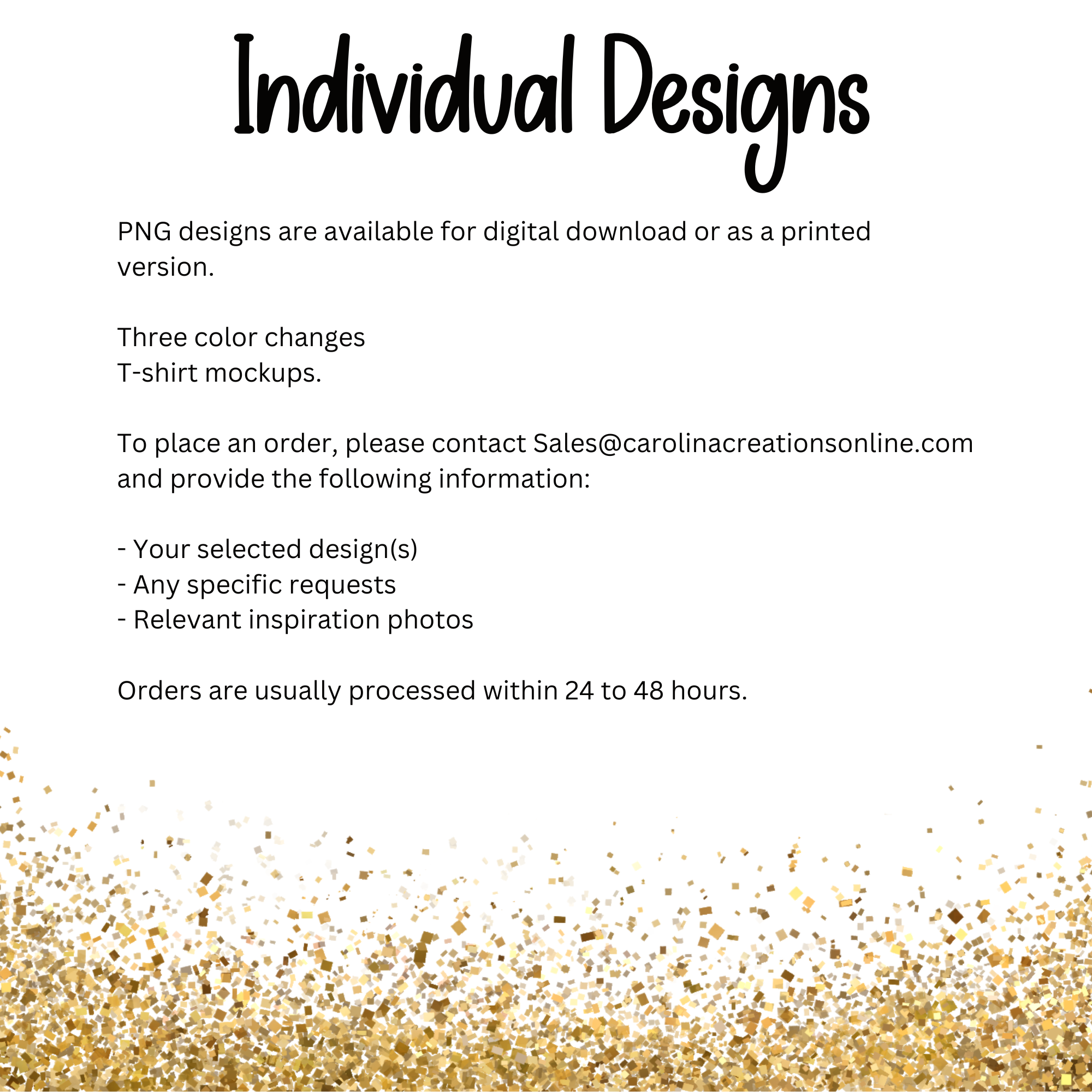 Individual Designs – Carolina Creations